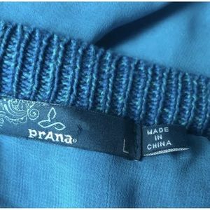 Prana | Sweaters | New Womens L Prana Ellery Sweater Top Cotton Aqua Blue Layered Ls Logo Soft ...